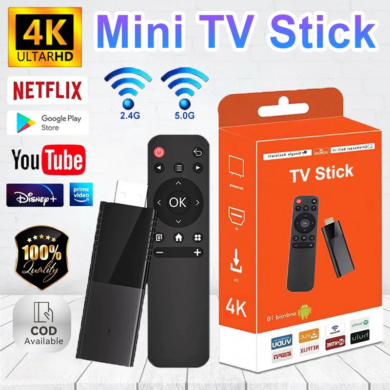 4K TV Stick แอนดรอยด์ทีวีสติ๊ก Smart Android 13.0 TV Boxes 8+128GB 5G ...