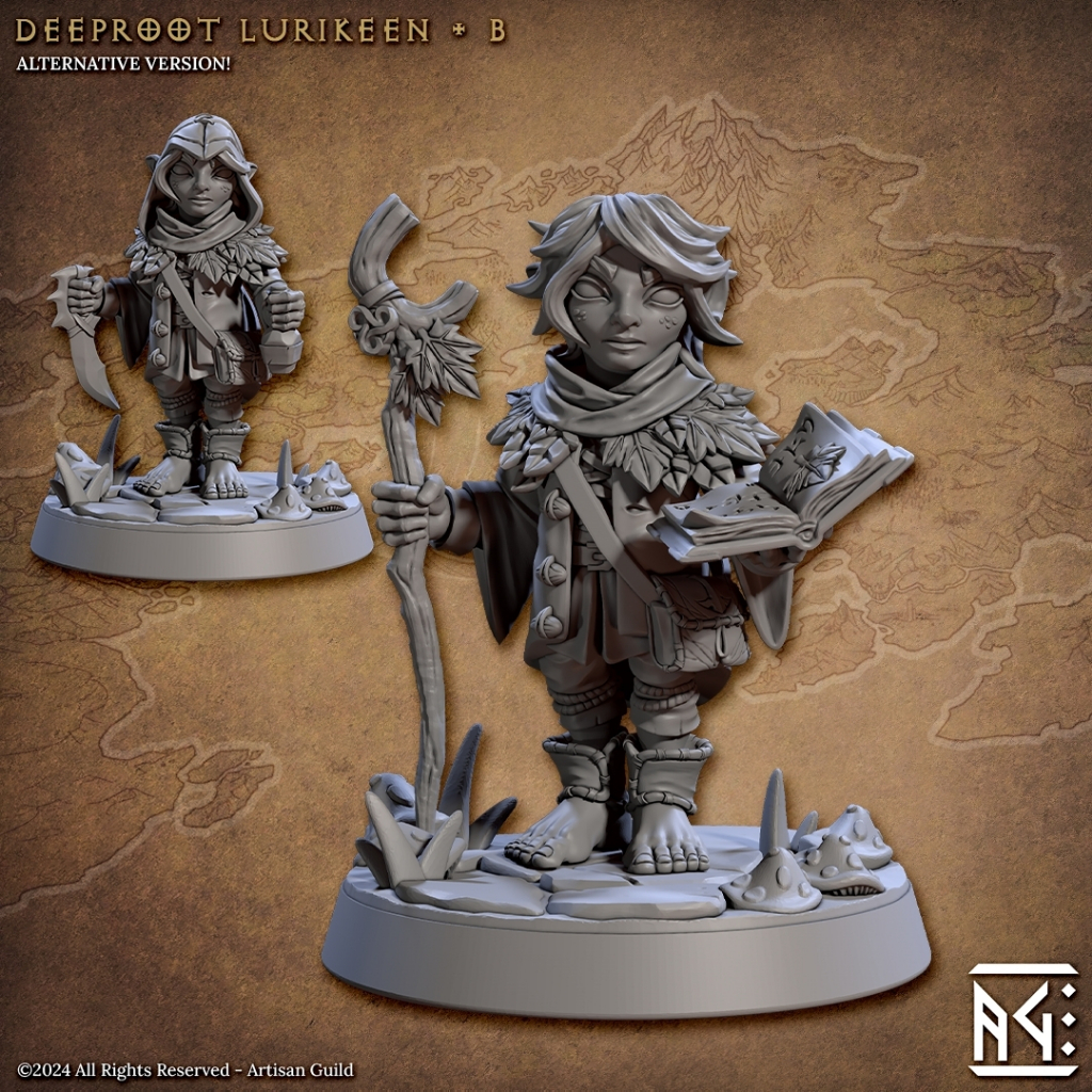 Deeproot Lurikeen B - Deeproot Lurikeen - Humanoid Gnome / 32mm scale ...