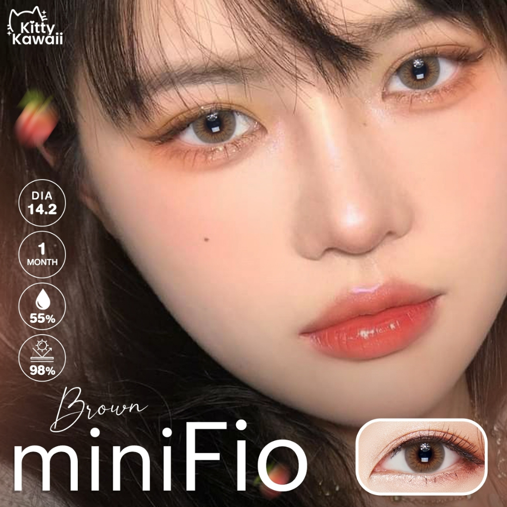 🔥 คอนแทคเลนส์ ขนาดมินิ Brown / Gray Mini Fio (kittykawaii) | Shopee ...