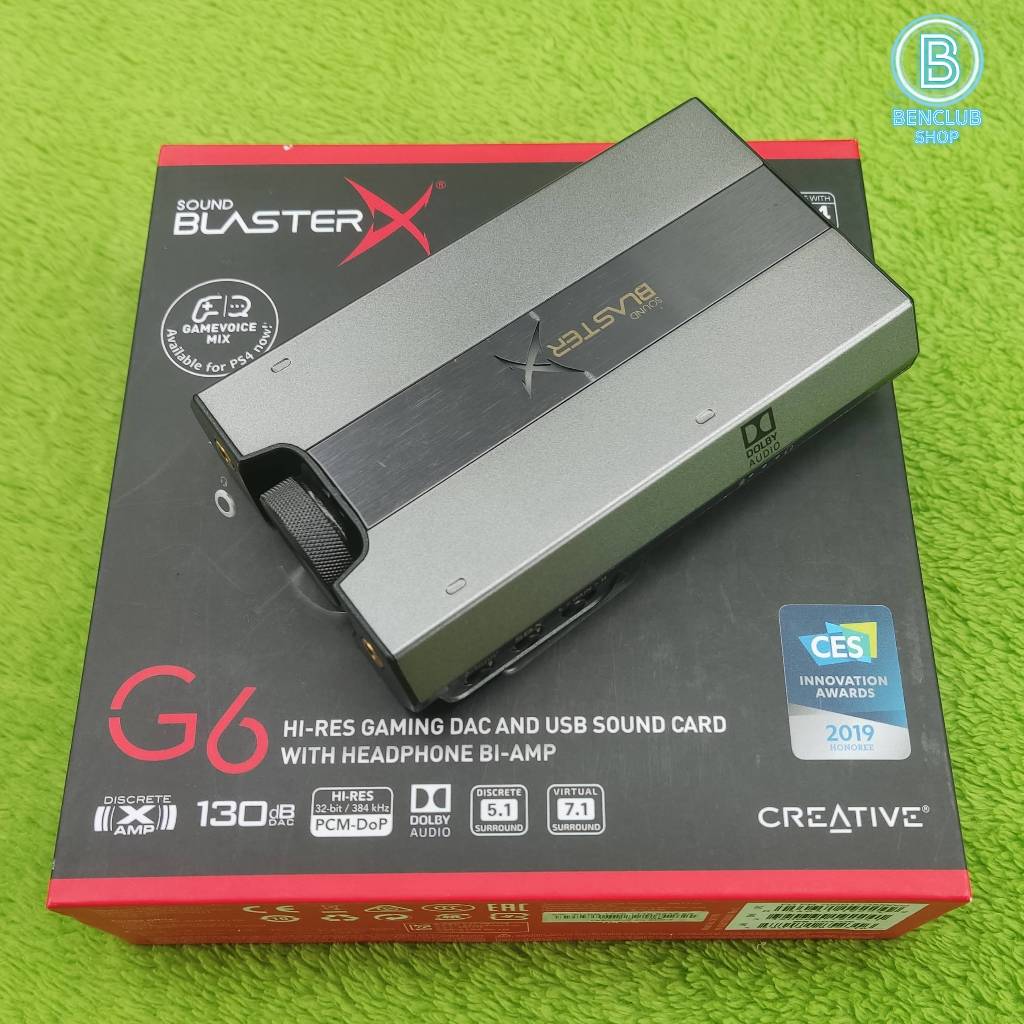 ซาวด์การ์ด Creative Sound Blaster X G6 อุปกรณ์ครบกล่อง 7.1 HD มีตำหนิ ...