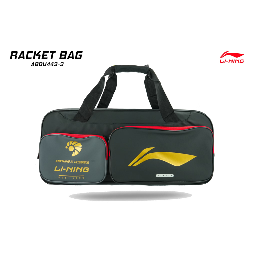 LI-NING Monarch Kit Bag ABDU443 RACKET BAG (-3 BLACK) กระเป๋าแบดมินตัน ...