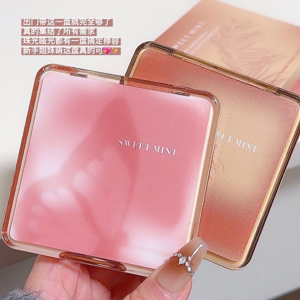 พาเลท ไฮไลท์ คอนทัวร์ Sweet mint Highlighter & Contour | Shopee Thailand