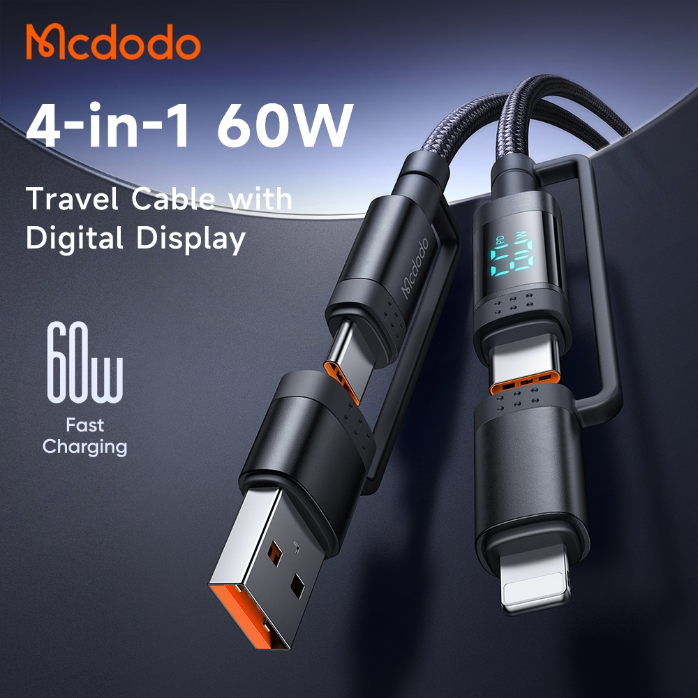 Mcdodo สายชาร์จ 4in1 Android Type C or i. 60W PD fast charge Max 3A สะดวกไม่ต้องพกหลายเส้น ...