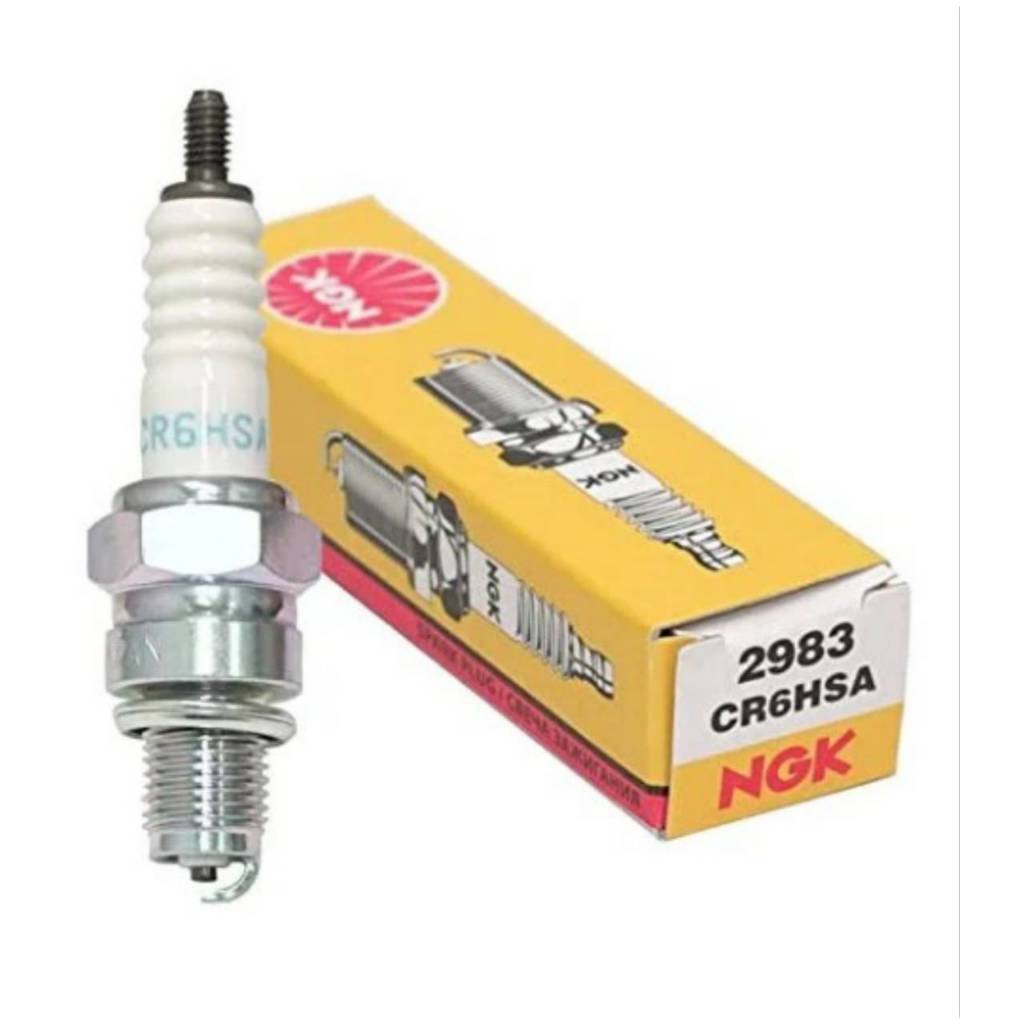 หัวเทียนเรือ NGK CR6HSA ใช้กับเครื่องยนต์เรือ YAMAHA เครื่อง 4 จังหวะ รุ่น F4 , F5 , F6 , F9.9A ...