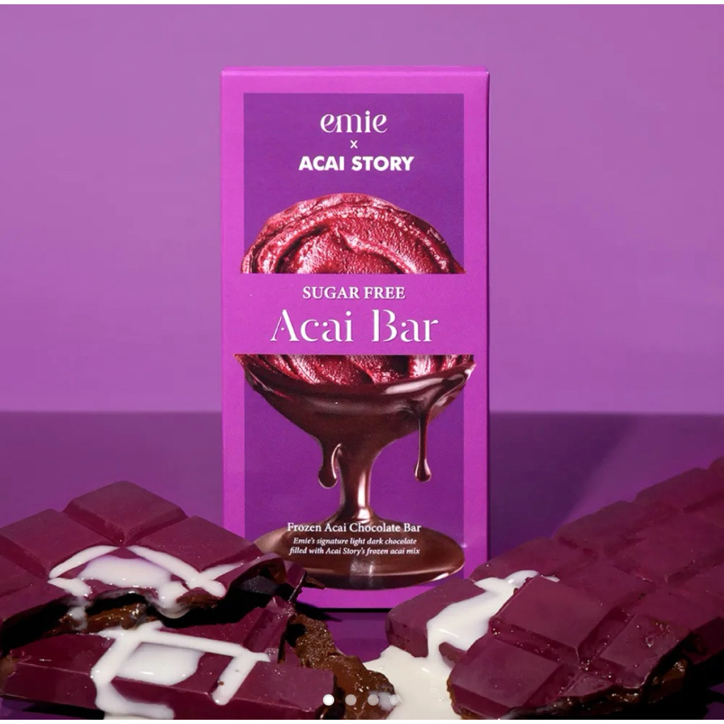 [ส่งด่วน] [1 bar] EMIE x ACAI bar/ RASPBERRY RUSH MILK/DARK Choc/Honey ...