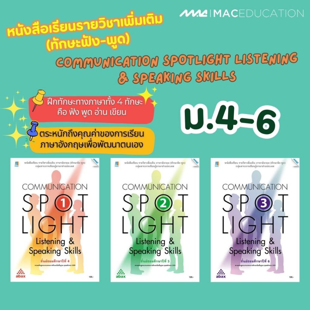 Communication SPOT LIGHT listening& speaking skills ม.4-6 BY MAC ...