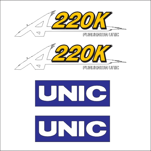 A220K Furukawa Unic Sticker รถเครน สติ๊กเกอร์ เครนเก่าญี่ปุ่น - Decal ...