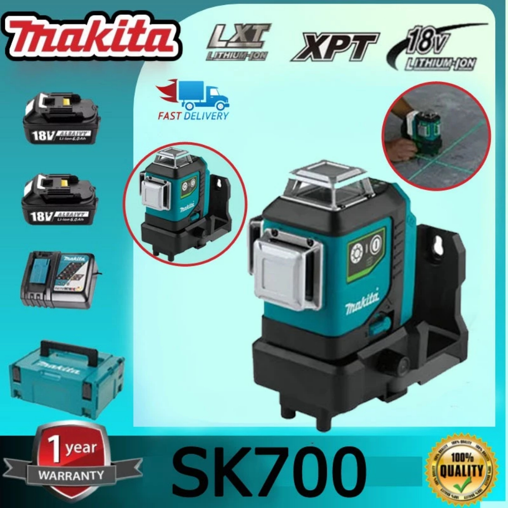 Makita SK700GD ระดับเลเซอร์ 16 เส้น 12V XPT Li-ion ปรับระดับตัวเอง 360 ...