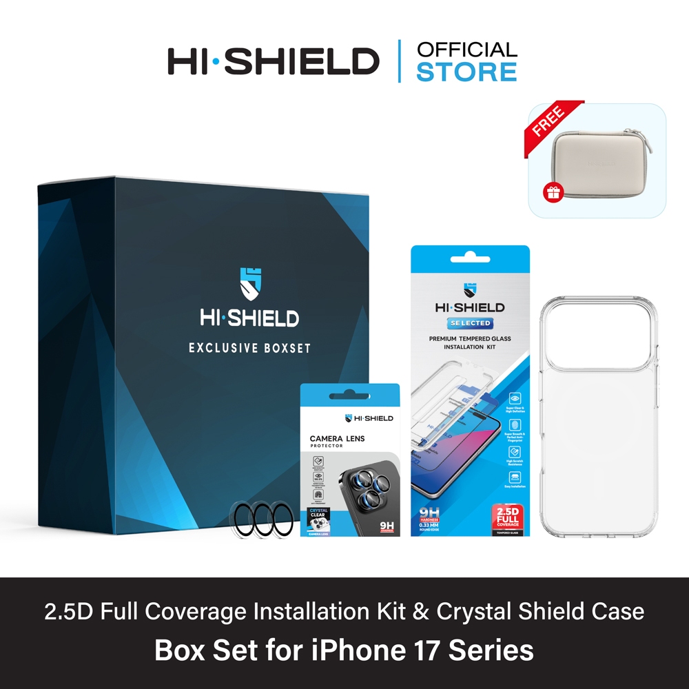 [iPhone17] HI-SHIELD Selected 2.5D Full coverage Box Set [BS6] - ฟิล์ม ...