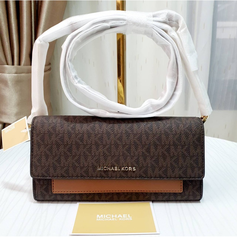 Michael Kors 32S3GJ6C6B Jet Set Medium Saffiano Leather 2-in-1 Convertible Crossbody Bag MK WOC ...