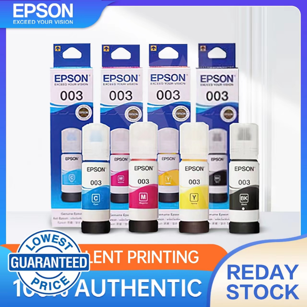 【100%Original】Epson 003 Ink Refill Ink Pigment Ink Epson Original 003 ...