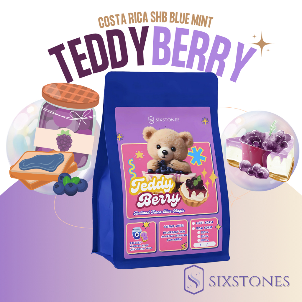 Teddy Berry เมล็ดกาแฟไทย หอมบลูเบอรี่ชีสเค้ก บลูเบอรี่แยม คั่วอ่อน omni ...