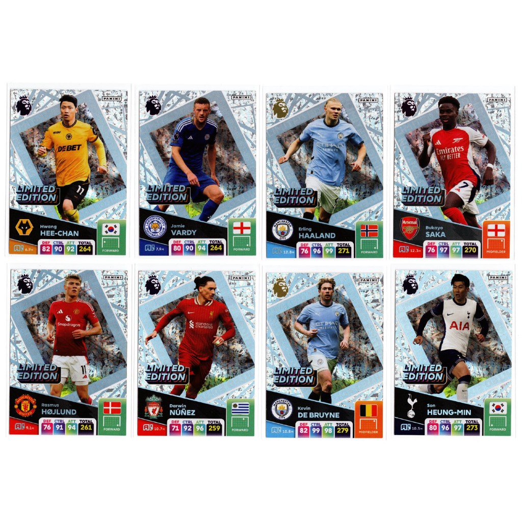 การ์ดฟุตบอล Panini Premier League 2024/25 Adrenalyn XL การ์ดพิเศษ ...