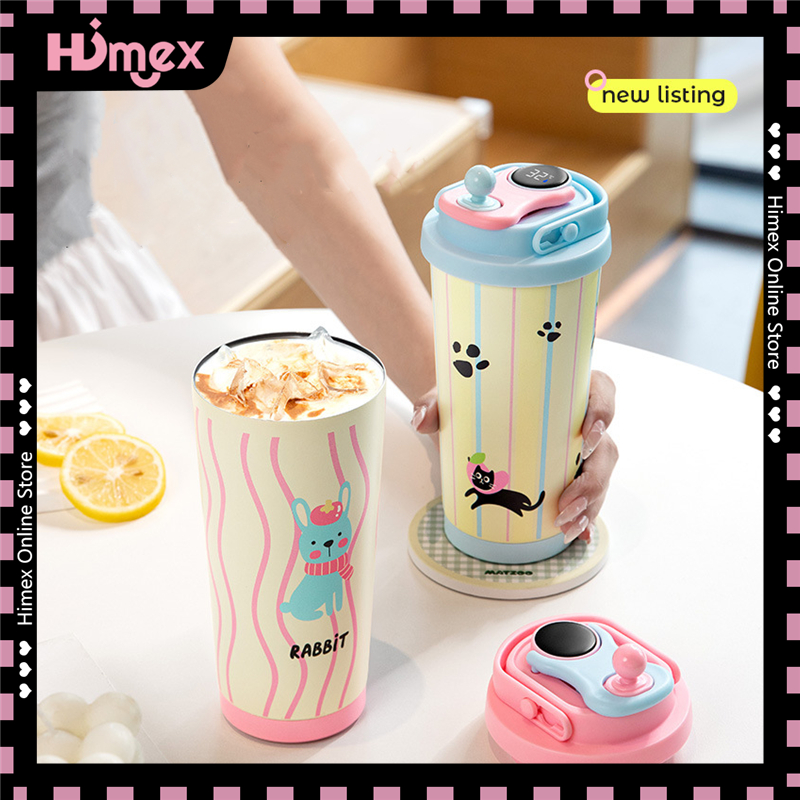 Himex แก้วน้ำเก็บอุณหภูมิ แก้วกาแฟ กระบอกสแตนเลสเก็บอุณภูมิร้อน เย็น6-12 ชม สแตนเลส 316 แก้วกาแฟ ...