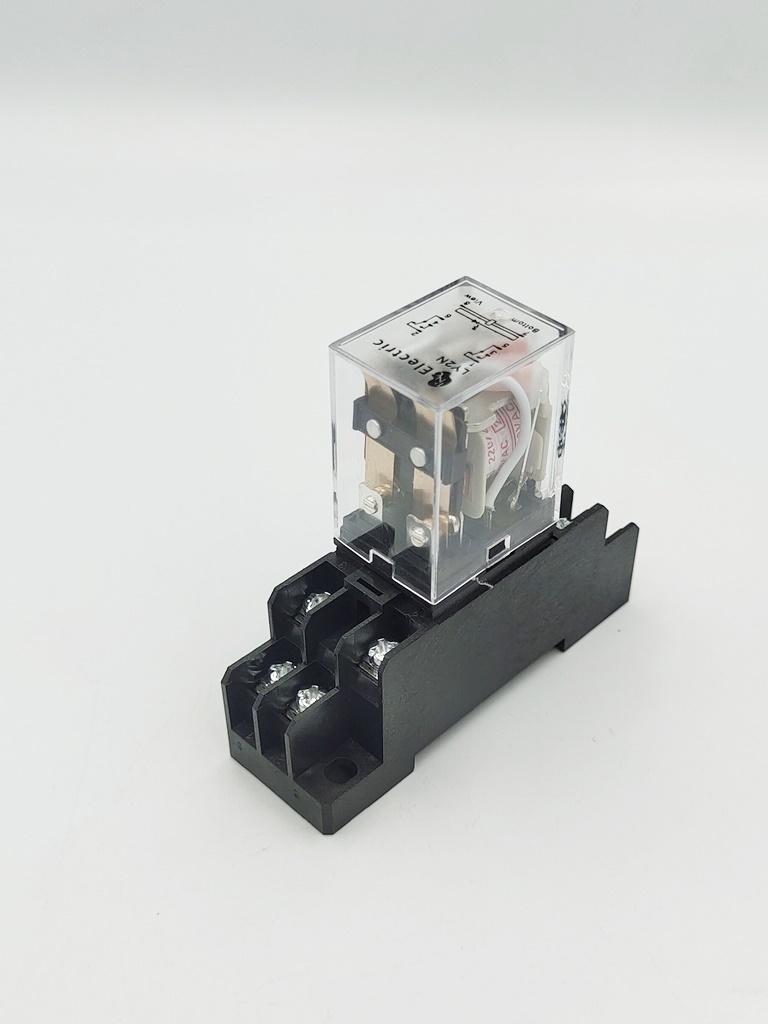 MODEL:LY-2N+PTF-08A RELAY&SOCKET รีเลย์พร้อมซ้อกเก็ต 8ขา CONTACT: 2NO ...