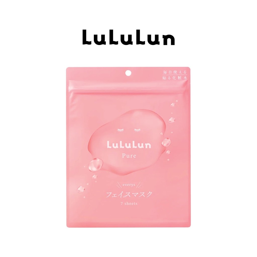 (ซอง 7 แผ่น) LuLuLun Pure Pink Face Mask ลูลูลูน แผ่นมาสก์หน้า สูตรปรับสมดุลผิว เพียว บาลานซ์ ...
