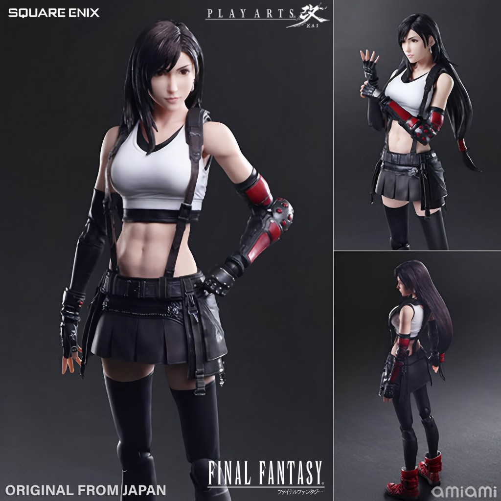 ของแท้ Square Enix Play Arts Kai Final Fantasy VII ไฟนอลแฟนตาซี รีเมค 7 Tifa Lockhart ทีฟา ล็อก ...