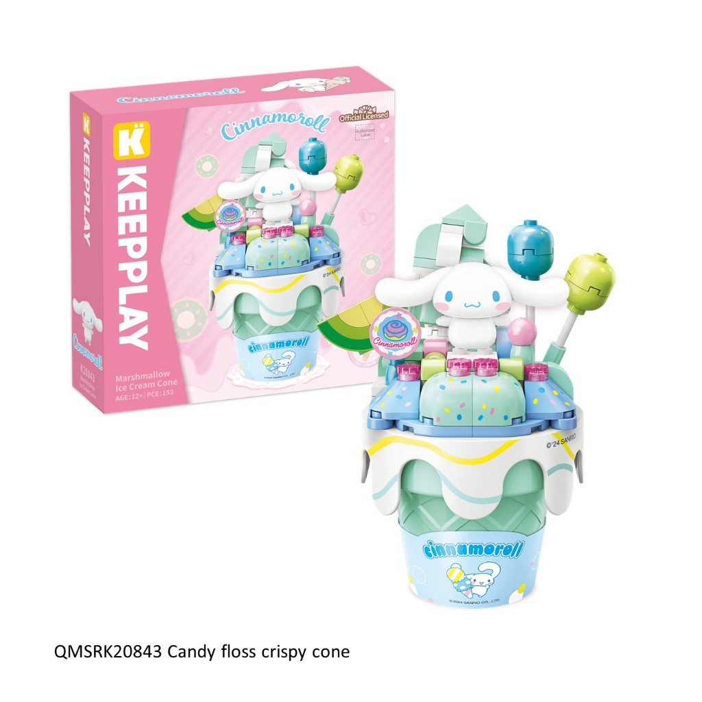 Keeppley (คีปเพลย์) บริคตัวต่อ Sanrio - Cinnamoroll Candy floss crispy ...