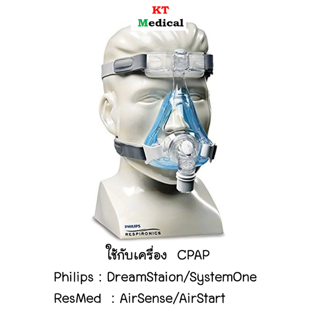 หน้ากาก CPAP Full Face Mask Philips Respironics รุ่น Amara Gel/Silicone ...