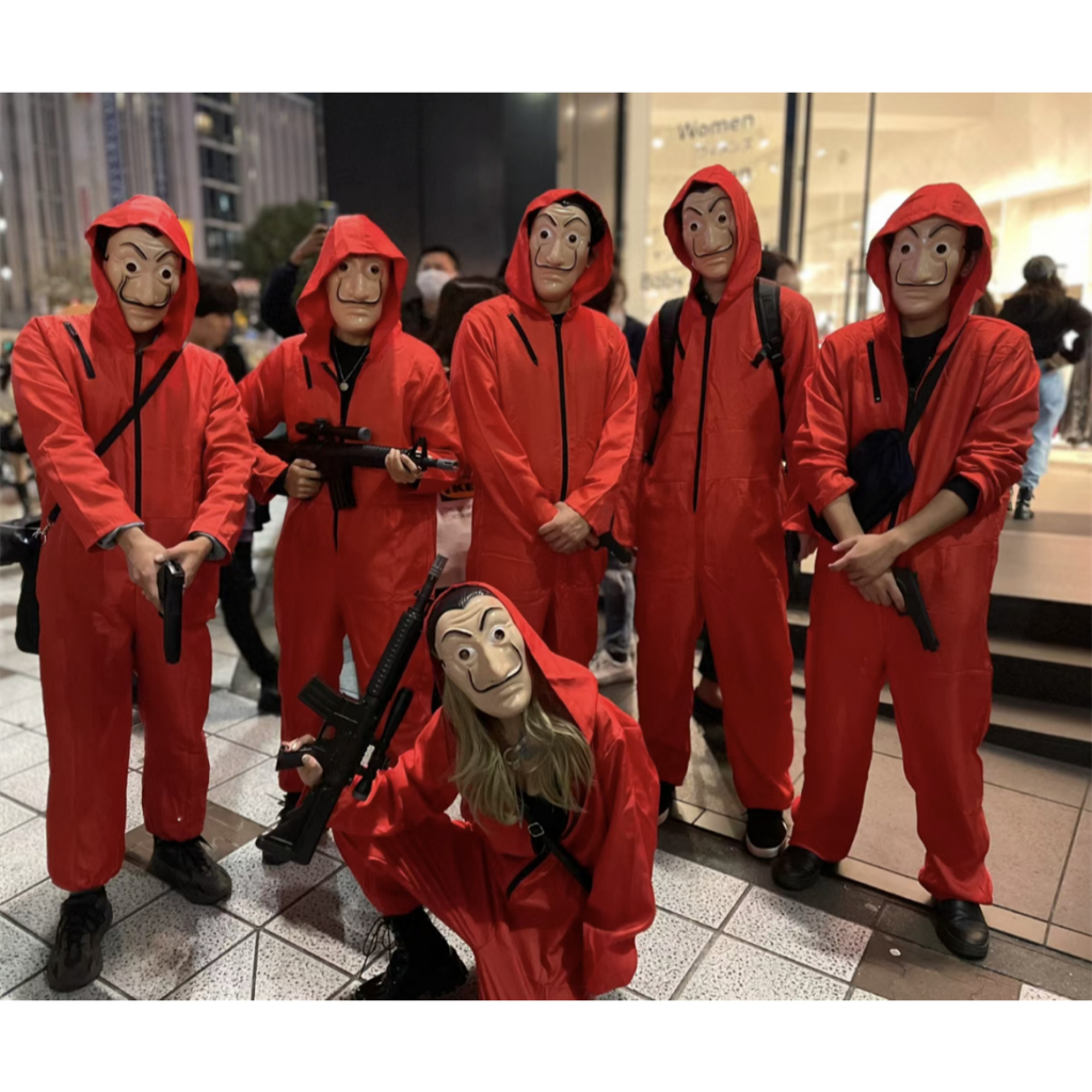 【จัดส่งจากกรุงเทพฯ】ชุดนักโทษ+หน้ากากฟรี ทรชนคนปล้นโลก La casa de papel ...