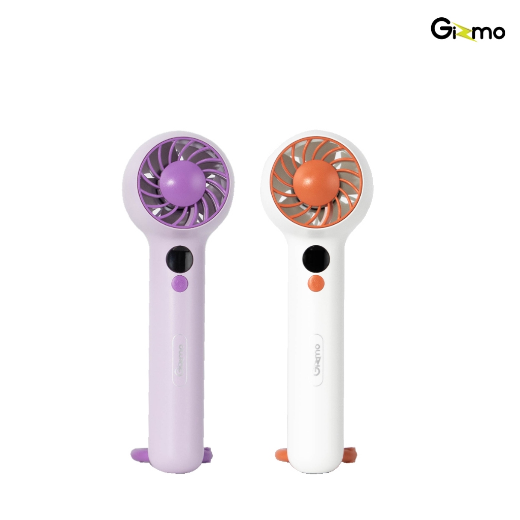 Gizmo รุ่น GG-024 พัดลมพกพาใช้งานต่อเนื่อง1.5 - 3 ชม. พัดลมมือถือ ตั้งได้ ลมแรง มีหน้าจอบอก ...