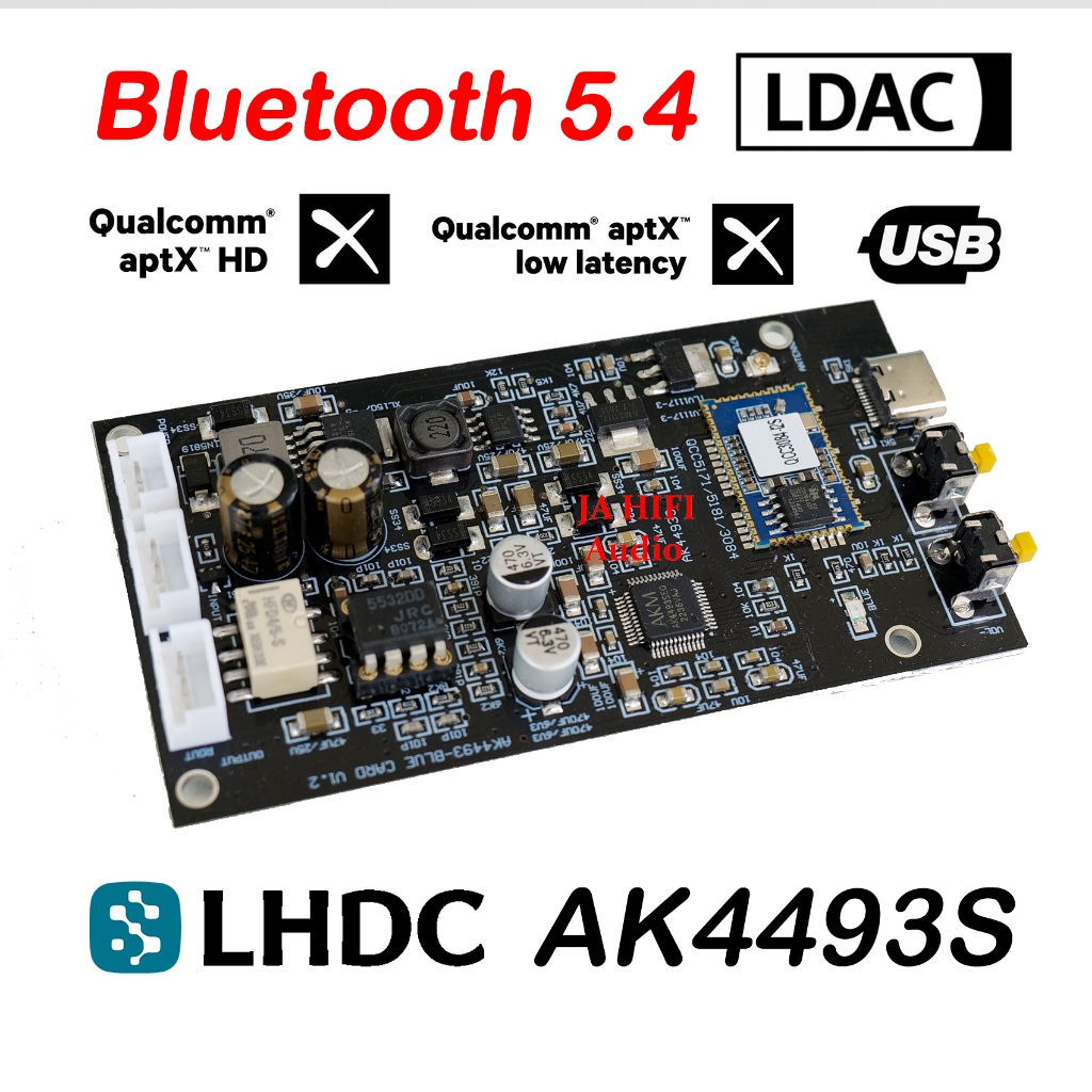 บอร์ดบลูทูธ 5.4 LDAC ตัวรับบลูทูธคุณภาพสูง QCC3084 เสียงดีมาก DAC ...