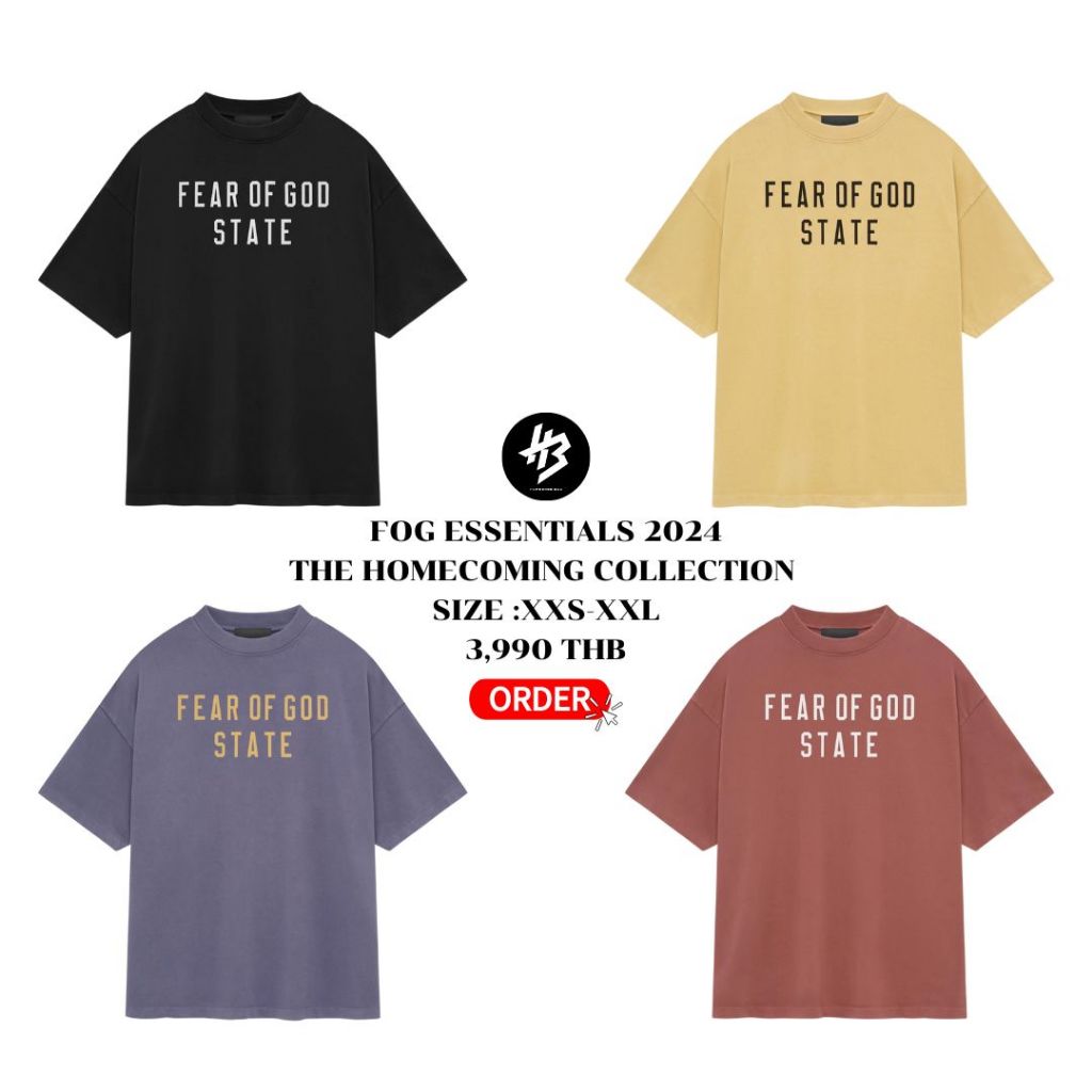 [ของแท้] FOG ESSENTIALS FW24 THE HOMECOMING COLLECTION HEAVY TEE พร้อม ...