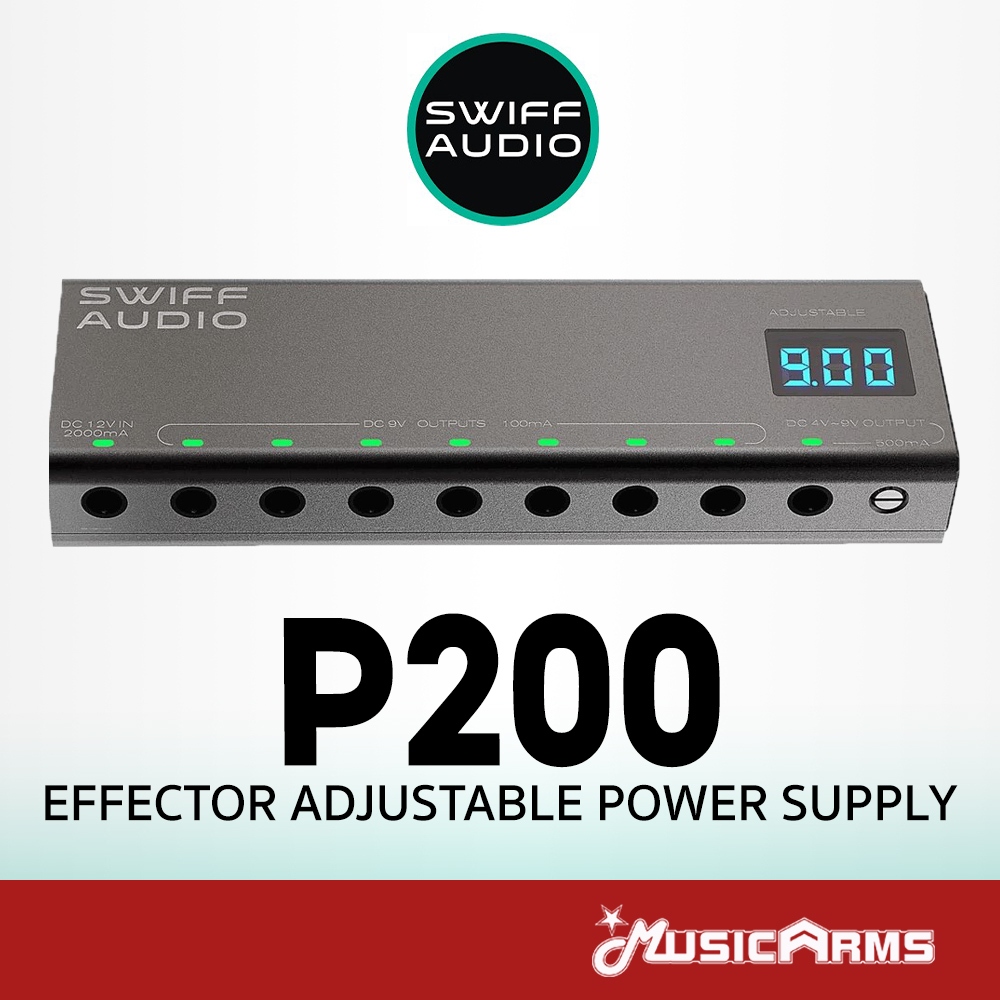 Swiff Audio P200 พาวเวอร์ซัพพลาย Effector Adjustable Power Supply รับประกันศูนย์ Music Arms ...