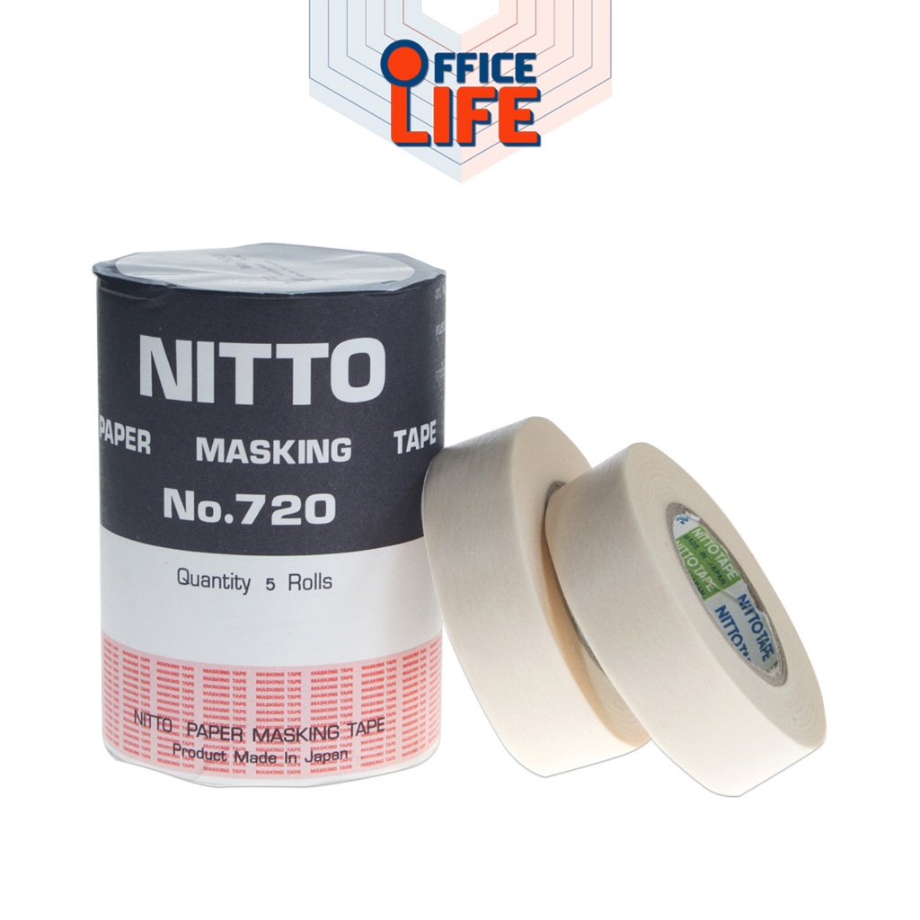 NITTO เทปกระดาษ กาวย่น กระดาษลอกลาย กระดาษขูดเลขรถ นิตโต้ Paper Masking ...