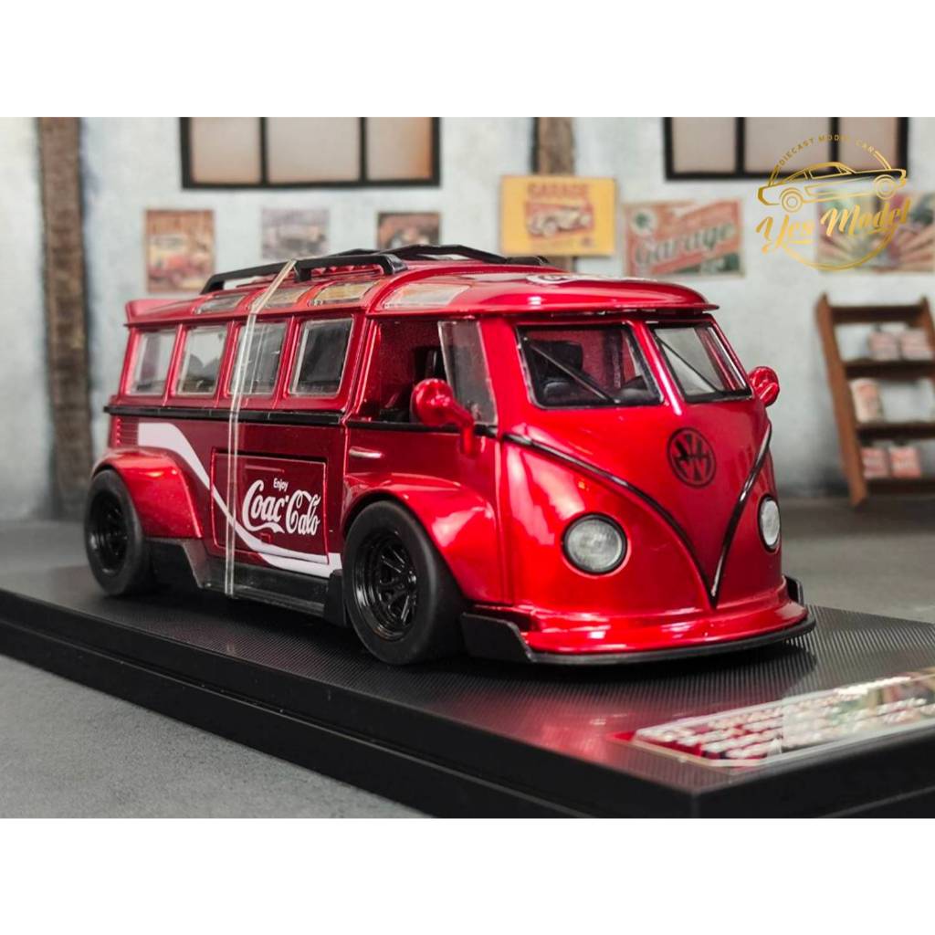 โมเดลรถเหล็กโฟล์คตู้โค้ก Volkswagen T1 Coca Cola Scale 1:32 งานมีกล่อง ...