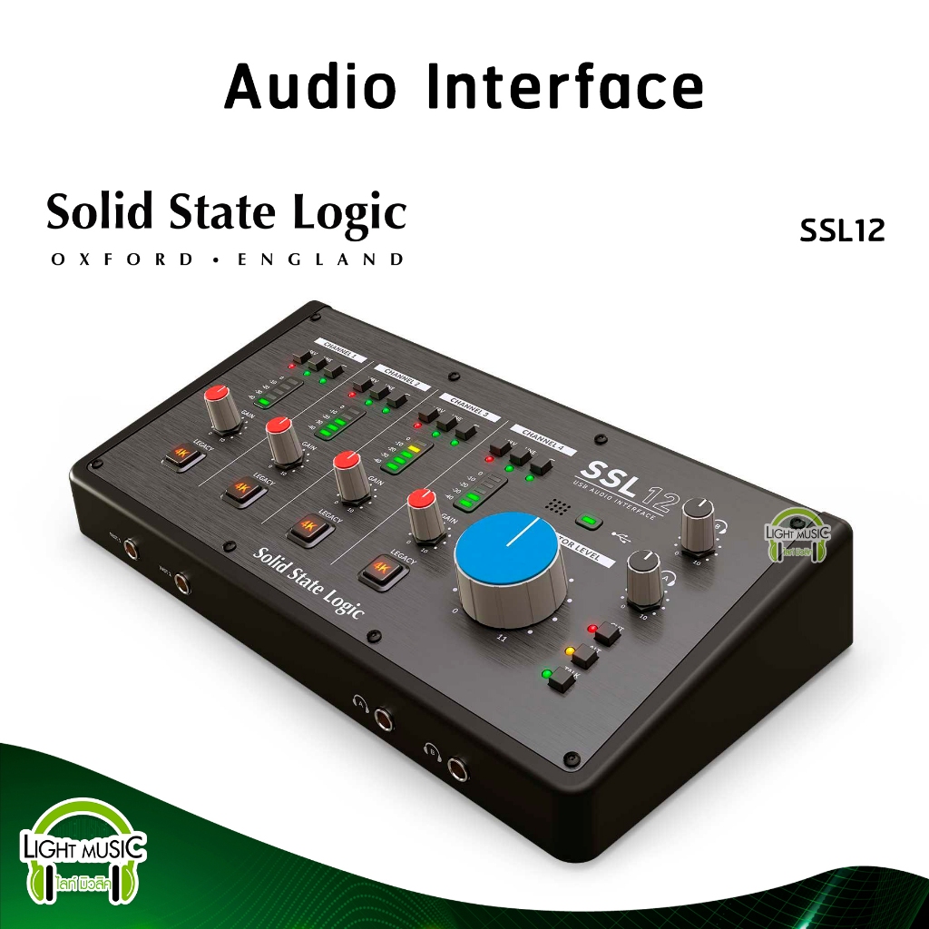 Audio Interface Solid State Logic SSL12 Legacy 4K Pre Mic ประกันศูนย์ 1 ปี ออดิโอ อินเตอร์เฟส ...