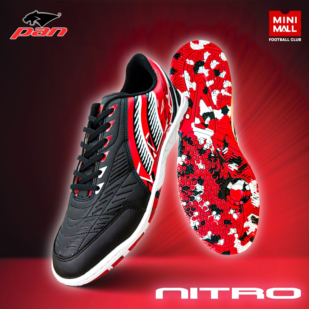 รองเท้าฟุตซอล PAN รุ่น NITRO รองเท้าฟุตบอลหนังสังเคราะห์ ทนทาน เหมาะ ...