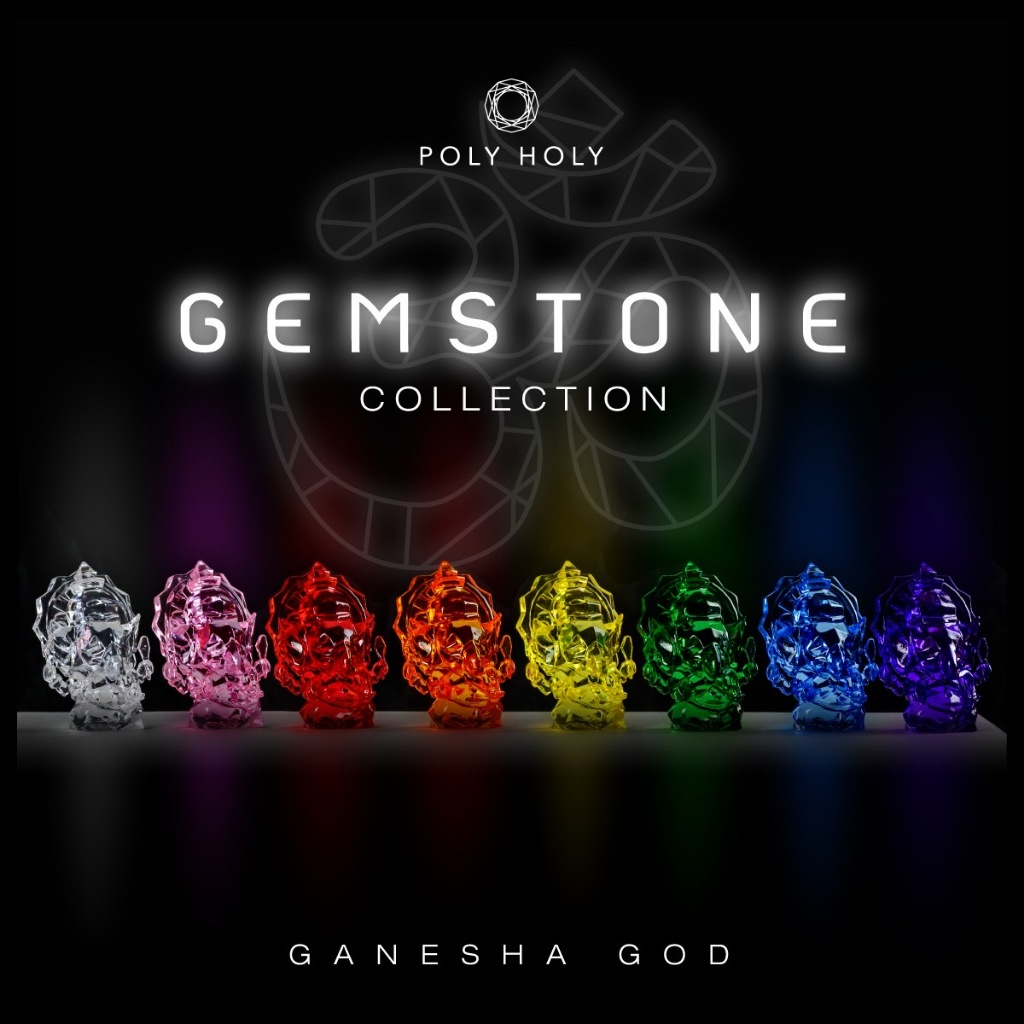 POLY HOLY พระพิฆเนศองค์ใส รุ่นอัญมณี Gemstone 8 สี ขนาด 2 นิ้ว ผ่านพิธีเบิกเนตรปลุกเสกแล้วพร้อม ...