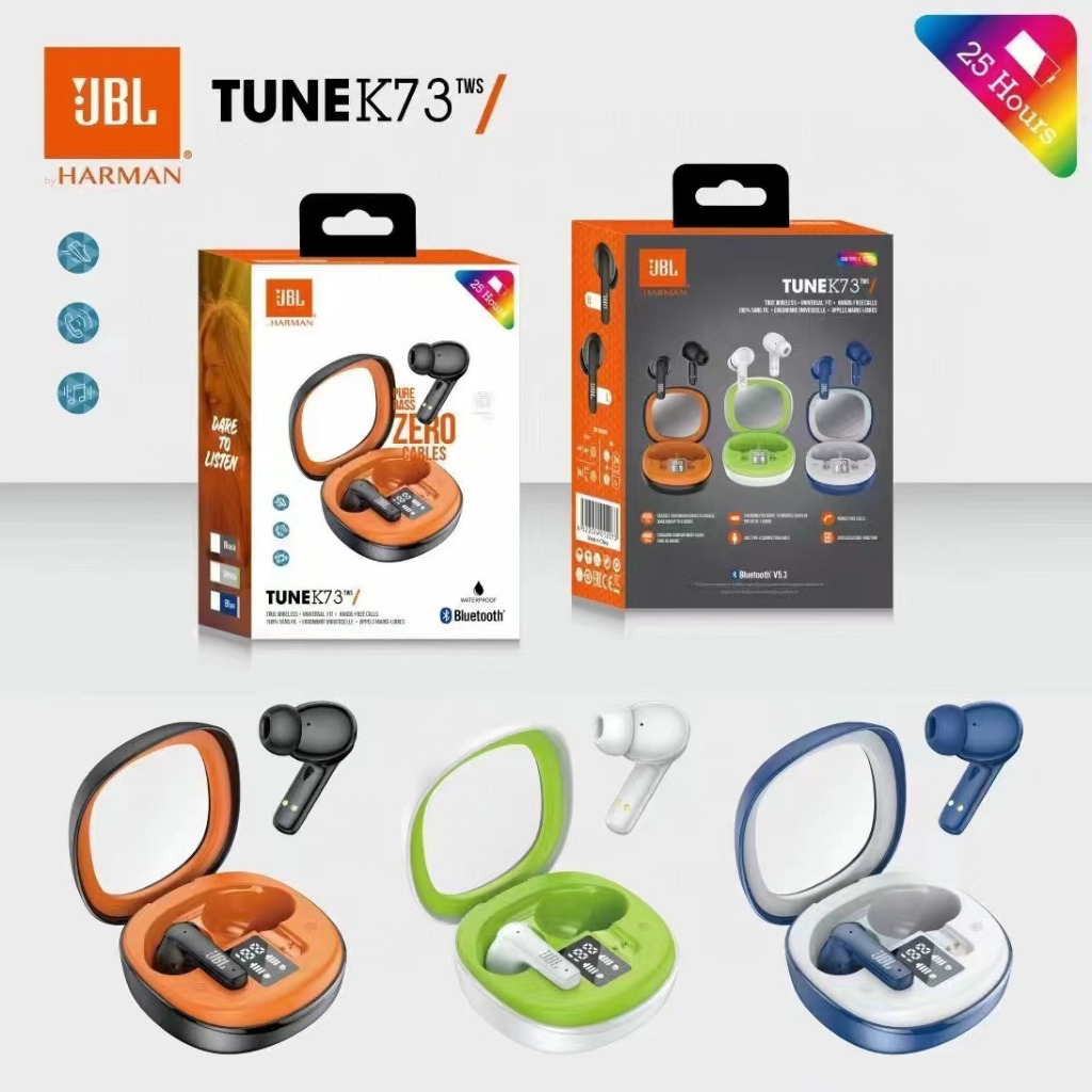 หูฟังบลูทูธ HARMAN K73 PURE BASS ZERO CABLE เสียงดี เบสเเน่น ฟรีสายคล้อง | Shopee Thailand