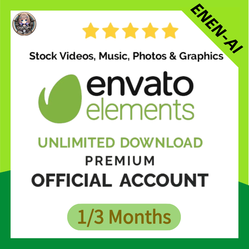 [ENEN-AI ]Envato Elements Premium Official [No VPN] [No disabled issues] | Shopee Thailand