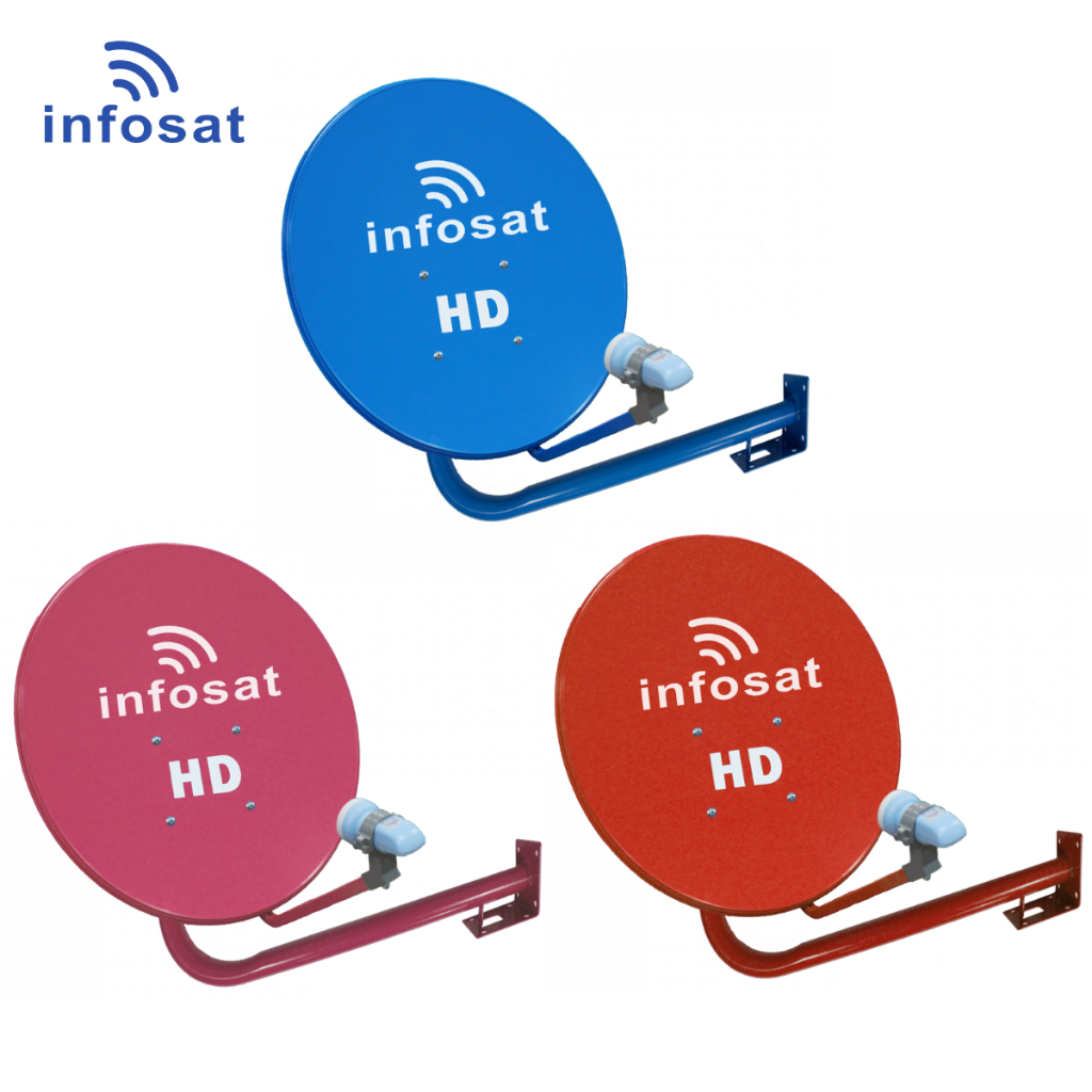 INFOSAT จานรับสัญญาณดาวเทียม แบบติดผนัง KU35WM ขนาด 35 CM. (KU-BAND ...