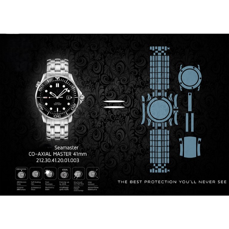 ฟิล์มกันรอยนาฬิกา Protection Film สำหรับ แบรนด์ รุ่น Omega Seamaster ...