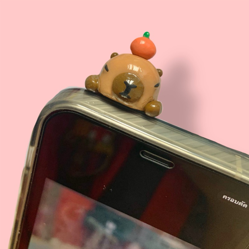 Capybara bara hipper phone คาปิบาร่า แฮนด์เมดดินปั้นติดโทรศัพท์ จอคอม ...