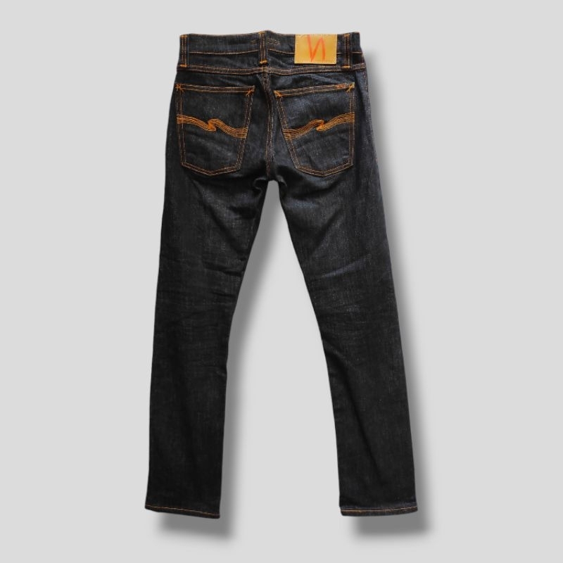 VINTAGE NUDIE JEANS CO WOMENS SLIM KIM DRY BLACK (MADE IN ITALY) เอว 26 ...