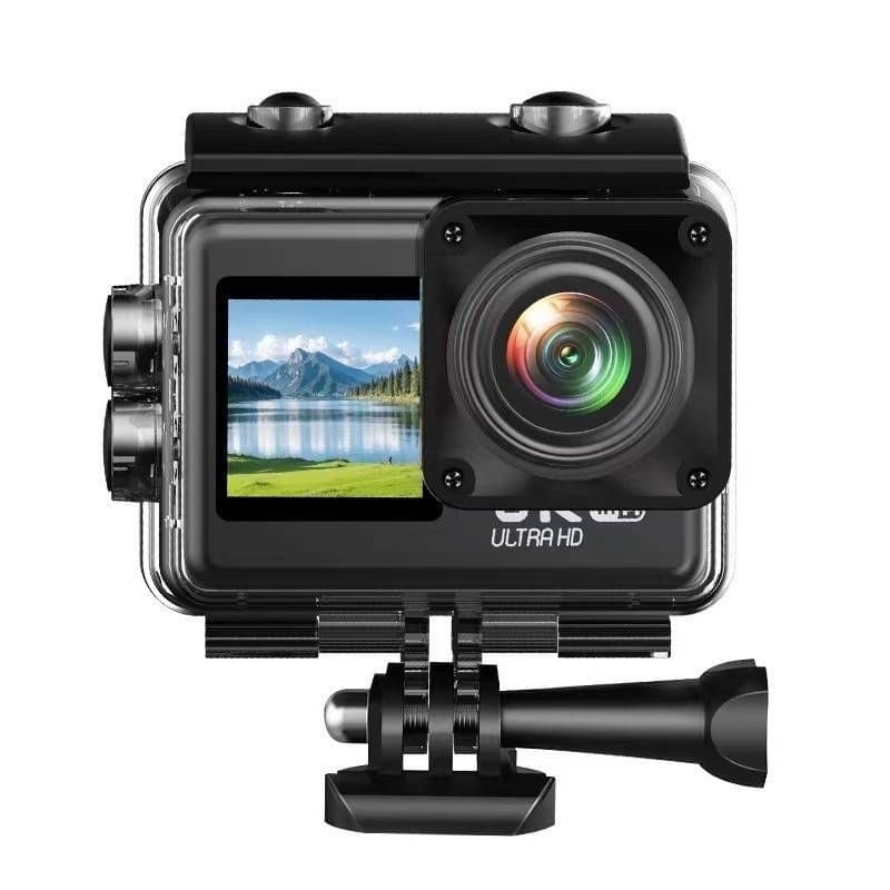 Action Camera 6K จอทัชสกรีน2กล้องแบบ2"และจอ1.44" สลับหน้าจอแค่กดปุ่ม มี ...