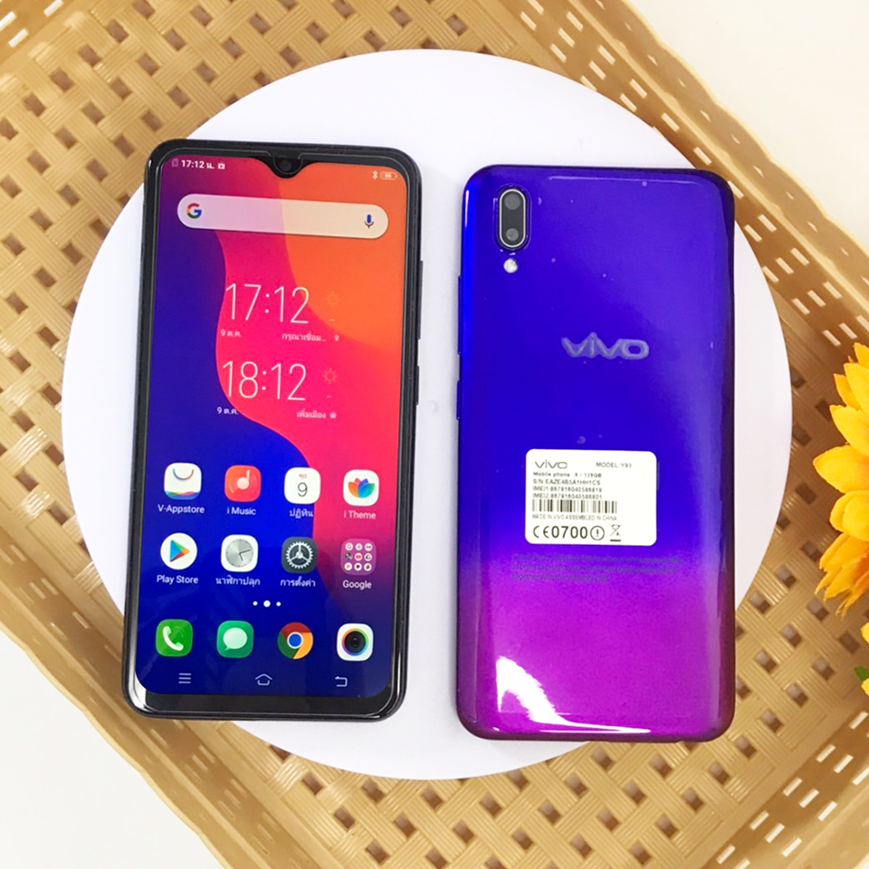 vivo Y93 (ใหม่90%)แรม 6 รอม 128 GB หน้าจอ HD 6.26 นิ้ว เอนดอย 8.1 (ติดฟิล์มกระจกให้ฟรี) | Shopee ...