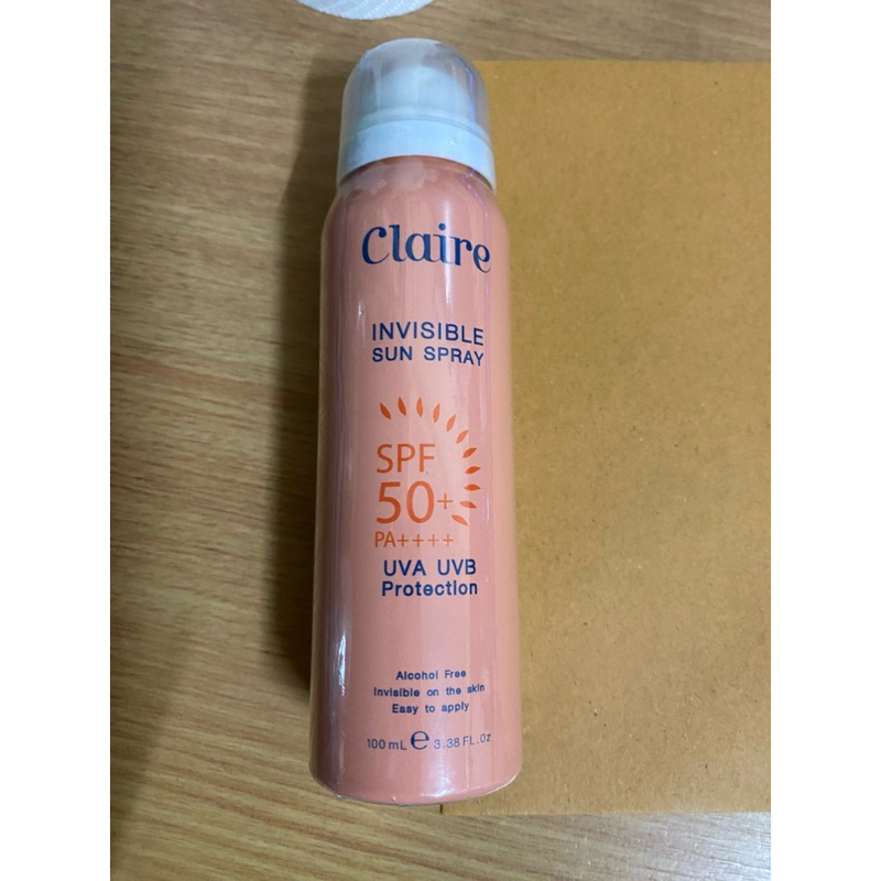 Claire Invisible Sun Spray SPF 50+ PA++++ UVA UVB Protection | Shopee ...