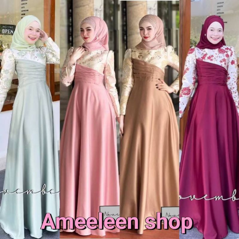 มีอก34-50ชุดเดรสอิสลาม ชุดเดรสมุสลิม เจ้าหญิง แจ็คการ์ดลูกไม้ | Shopee ...