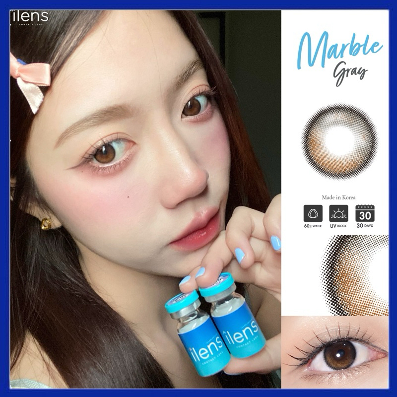 คอนแทคเลนส์ ขนาดกลาง มีค่าสายตา 🐬 Marble 🐬 Gray / Brown (ilens) | Shopee Thailand