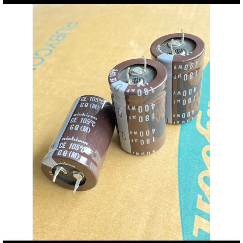 CAPACITOR 180UF 400V (แพ็ค1ตัว) nichicon ของแท้-ใหม่ ทนร้อน105C 25x40CM ...