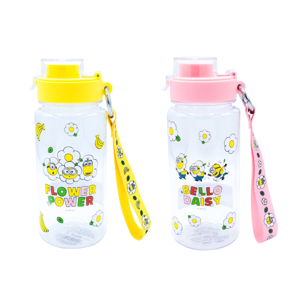 ขวดน้ำพลาสติก พร้อมสายคล้องข้อมือ Daisy Minions Collection (640mL) | Shopee Thailand