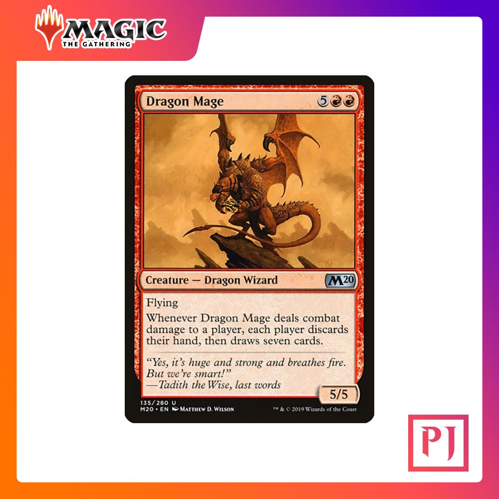 [MTG] Dragon Mage [M20] [RED] [UNCOM] [NORMAL] [ENG] (การ์ดจิค / Magic the Gathering) | Shopee ...