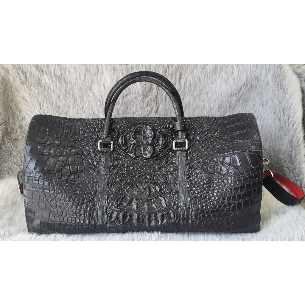 100% กระเป๋าเดินทางหนังจระเข้แท้ Genuine Crocodile Travel Bag Luggage ...