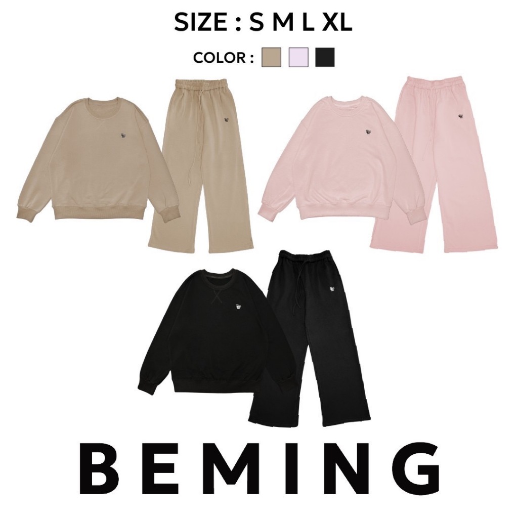 Bemingset004(S-XL) - Beming Set Ver.4 สเวตเตอร์ เซ็ท ขายาวทรงหลวม ให้ ...