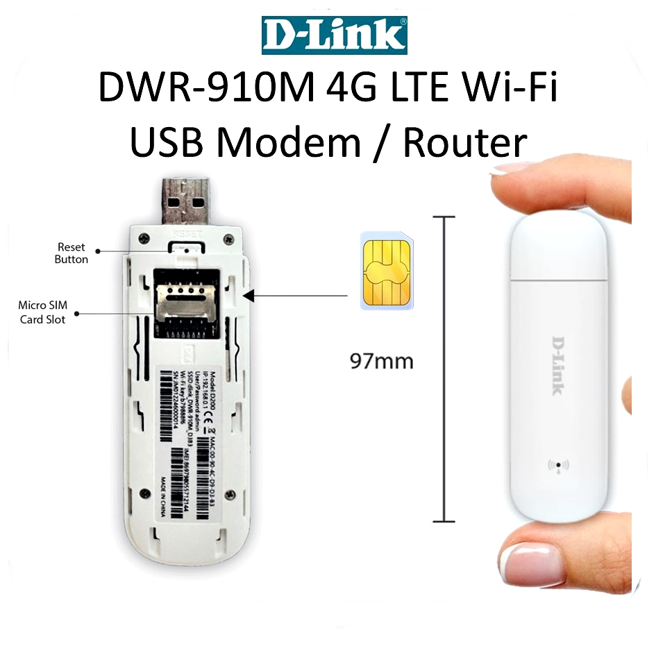 AIRCARD D-Link (DWR-910M) รองรับ 4G LTE และ 3G Wi-Fi ใส่ซิมปุ๊บ ใช้ได้ ...
